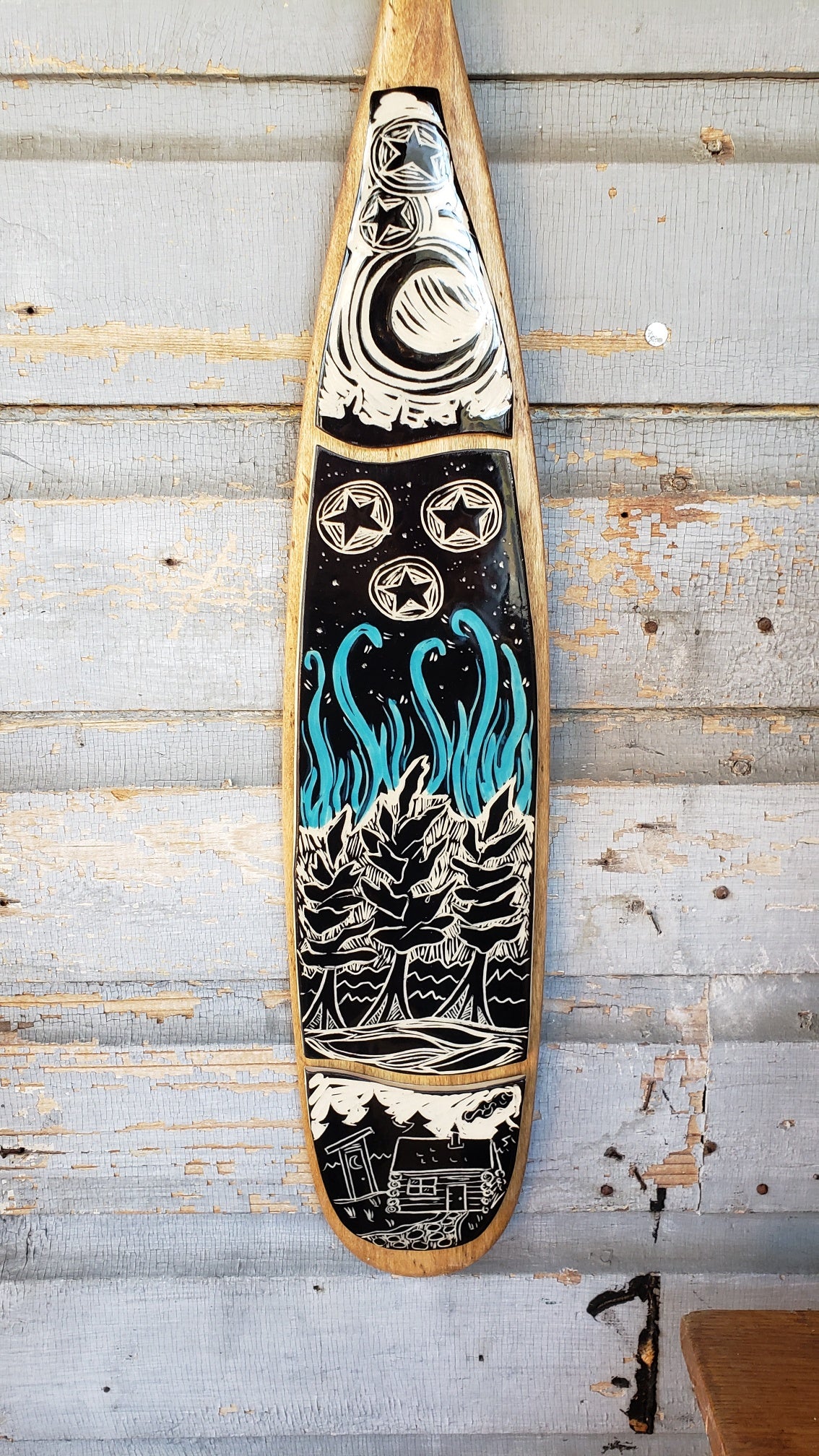Decorative Paddle - Northern Lights – The Potter's Studio & Gallery